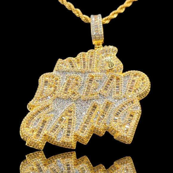 Hip Hop Jewelry | Accessories | 4k Yellow Goldfinish Bread Gang Free24 ...
